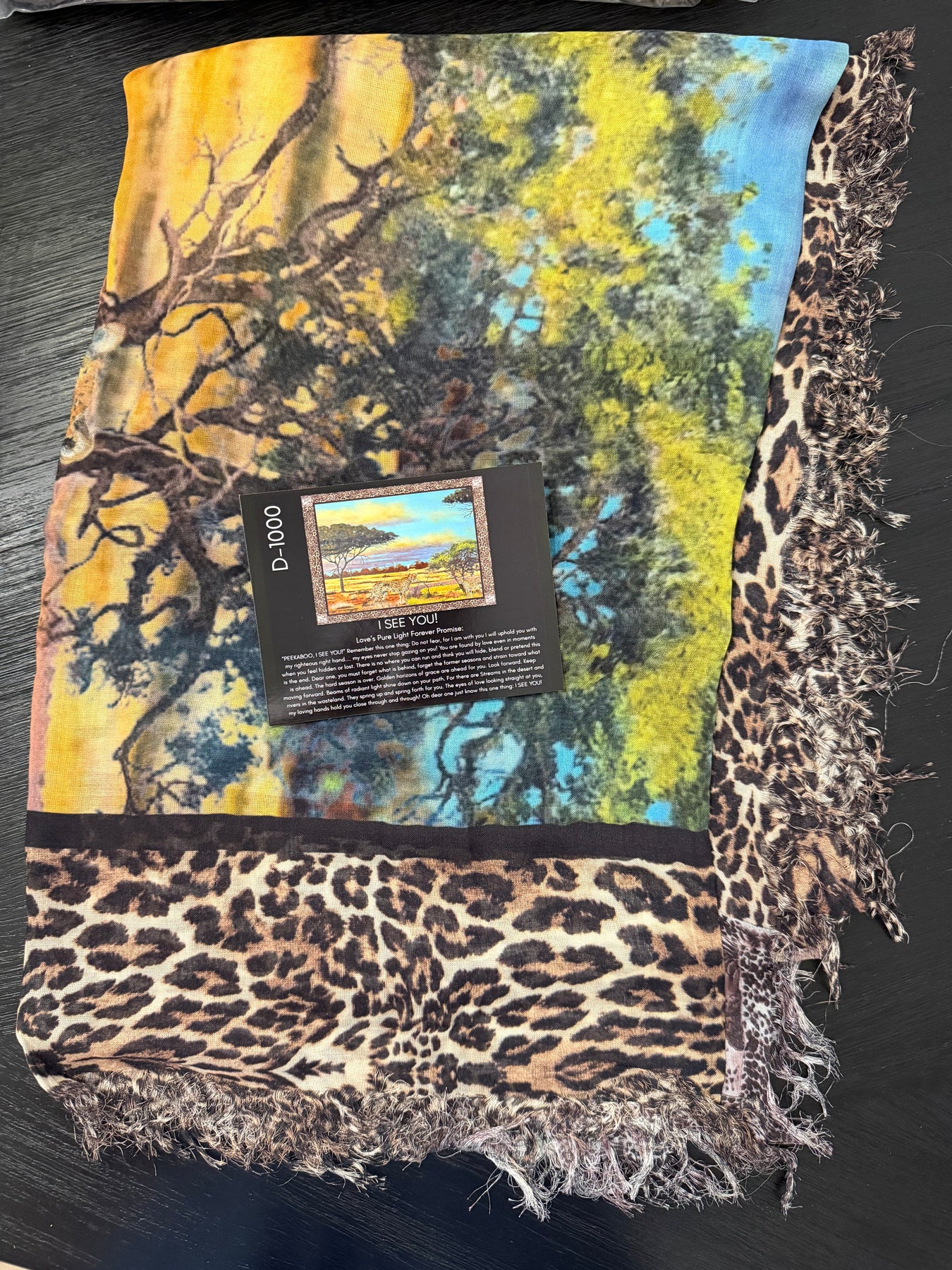 D- sample cheetah has a small snag on it! – Love's Pure Light Luxury Silks