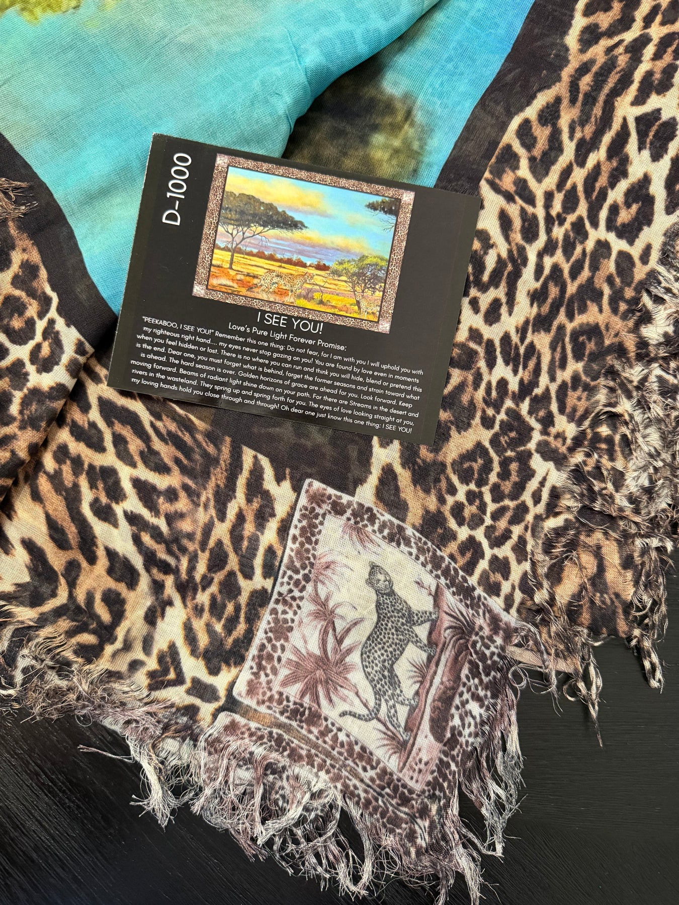 D- sample cheetah has a small snag on it! – Love's Pure Light Luxury Silks